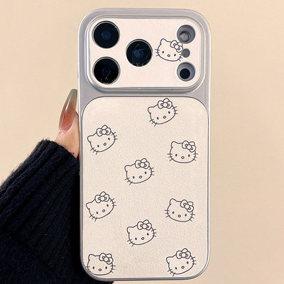 大视窗iPhone17Air手机壳15Pro女款13ProMax简笔可爱kt猫14pm创意苹果16plus适用少女心