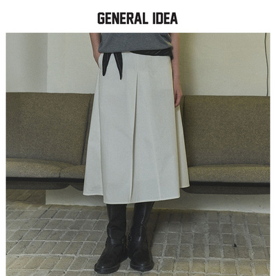 GENERAL IDEA BY BUMSUK初夏女士A字裙中长款半身裙休闲带内衬裙