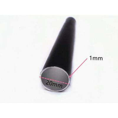 铝合金圆管铝管型材铝合金圆管子空心管厚壁铝管定制外径20mm黑色