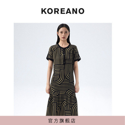 宽松时尚休闲百搭圆领连衣裙
