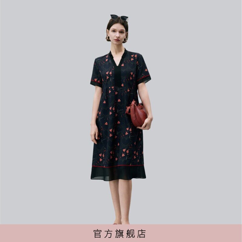 【KOREANO】新款夏季女时尚休闲桃心印花连衣裙26R4-LW7158(UN)