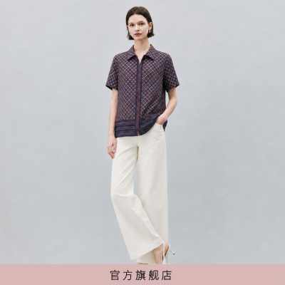 官旗专属柯利亚诺真丝翻领衬衫