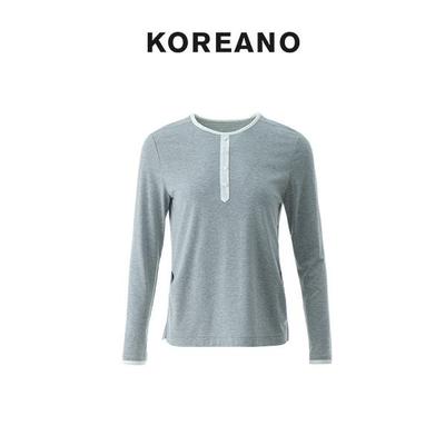 【KOREANO】春秋星月灰条纹T恤  TT6339(JUN)