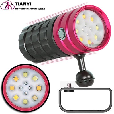 优选潜水手电筒XHP50 25000流明水下100m防水摄影潜水灯相机视频