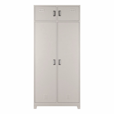 厂家供应内勤内务柜批发柜两门加厚钢制衣柜宿舍衣帽柜更衣柜抽屉