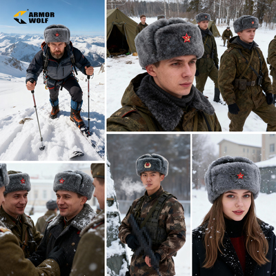 冬季户外东北防寒绒帽加厚雷锋帽