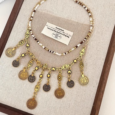 Vintage古着 Remains of ancient coins项链