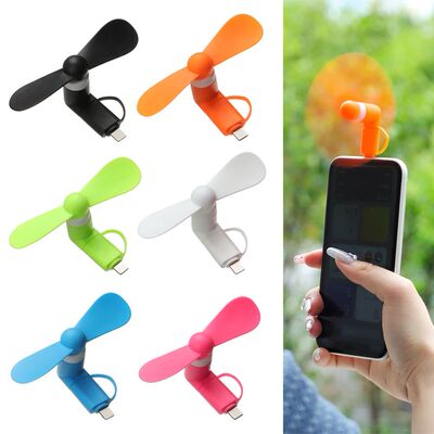 Universal Mobile Phone Handheld Fan Portable Phone Fan 2 in