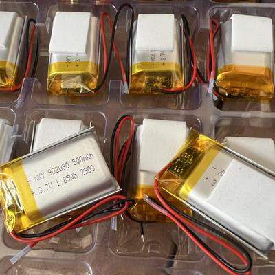 配件 聚合物锂电池3.7V 500mah软包电池 带保护板电芯规格902030
