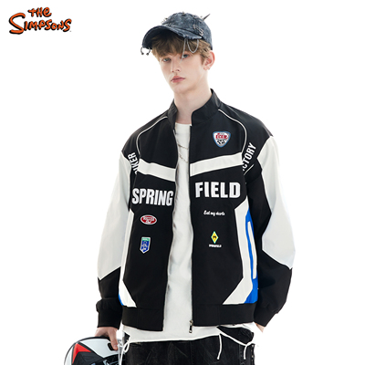 辛普森一家情侣装机车夹克外套男