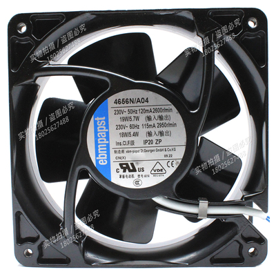 4650N德国风机4656N 4650N-465 230V 4寸12038耐高温散热风扇12cm