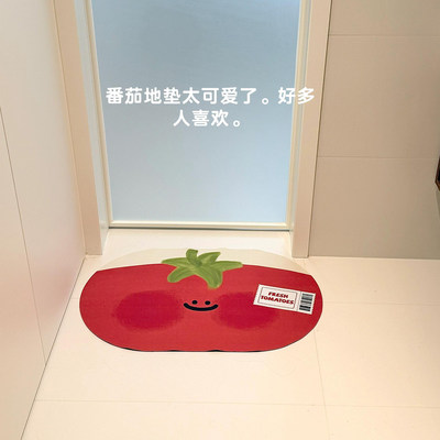番茄硅藻泥浴室吸水地垫软垫速干入户门防滑脚垫高颜值入户门垫子