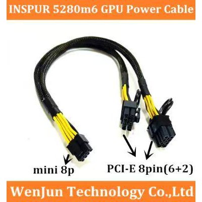 浪潮NF5280 M6/R6伺服器mini8P转显卡GPU电源线 4090 3090 A100