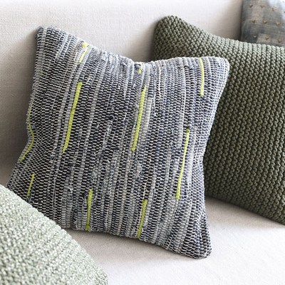 弋采现代简约田园自然风沙发手工织机棉麻靠垫抱枕腰枕方枕靠包
