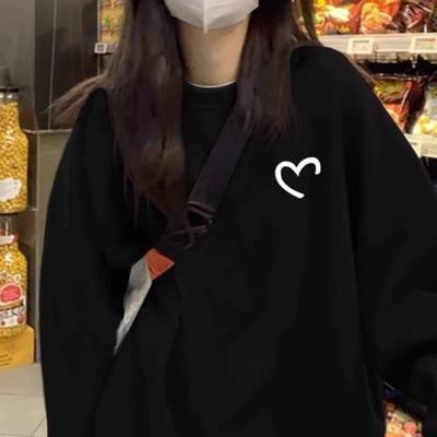 长袖加绒宽松休闲卫衣