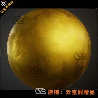 风格化Substance Designer金银色金属材质SD卡通材质球sbs sbsar