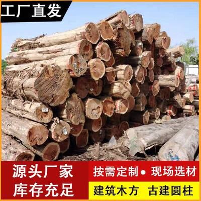 供应柏木红香柏原木古建园林寺庙圆柱棺木寿材柏木黄柏实木家具材