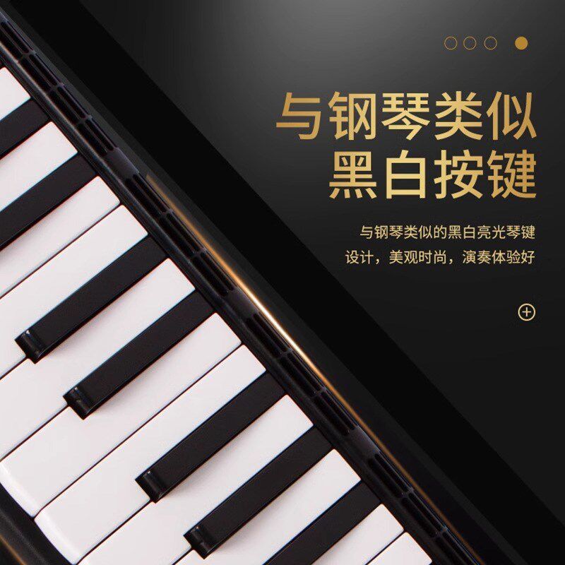 奇美演奏级37键黑霸王口风琴32键学生用教学儿童初学者专业口风琴