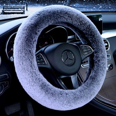 汽车方向盘套冬季毛绒通用仿雪貂绒保暖聚温车把套防滑车用男女款