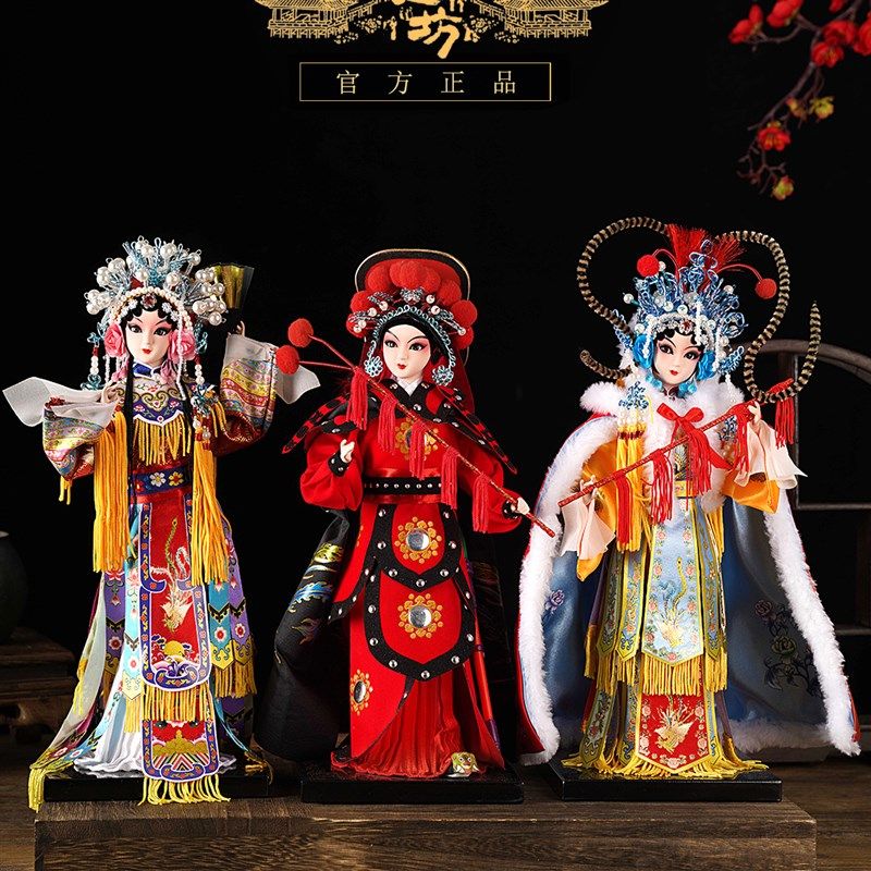 中国风绢人孙悟空娃娃京剧人物唐人坊送外国客户