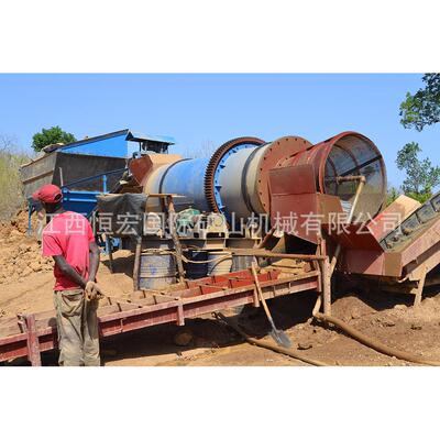 新型 矿山泥石清洗 滚筒淘金机器 擦洗脱泥 铬矿