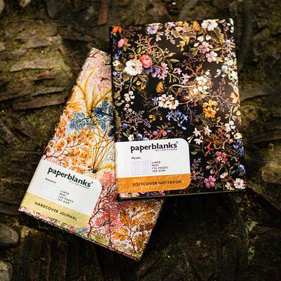 paperblanks威廉基尔本复古手帐银莲花印花笔记本小清新记事本子