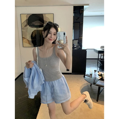 百视旺 莫代尔凉感buff带胸垫吊带背心女夏修身显瘦内搭外穿上衣