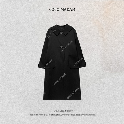 NIUNIU ·T-1169 高级感双面羊绒大衣气质百搭中长款猪鼻扣大衣