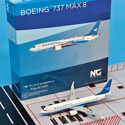NG1:400厦门航空波音737MAX8客机B-1288仿真飞机模型合金收藏