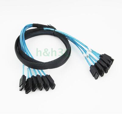厂家直销服务器高品质4条装SATA 3 6Gbps X 4高速串口数据线SAS线