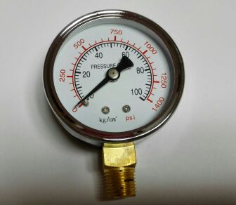 压力测量压力表 pressure gauge 100kg-1400psi 60mm 螺纹ZG1/4