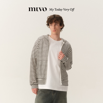 【MTVO】条纹连帽罩衫