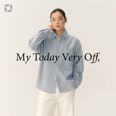 mtvo2026年春季新品格子长袖衬衫男格纹休闲百搭日常上衣外套女