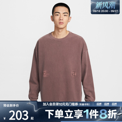 NIKE耐克男子德文布克篮球运动休闲印花圆领短袖T恤IH5086-502