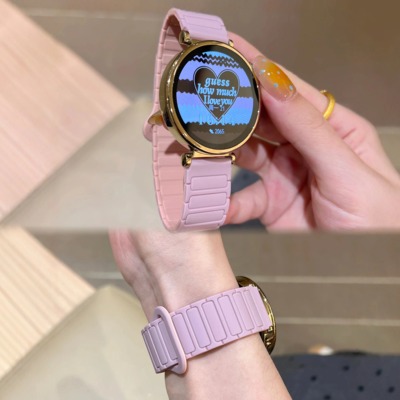 适用OPPOWatchX2Mini华为watch5手表GT5表带gt4二代三株硅胶磁吸腕带Fit3高级感FIT4潮流watch4ProGT3gt2智能