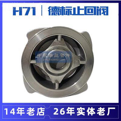 l7l不锈钢德夹式止回阀H1-40P德标硬密封对式升降止QLR回阀DN15-D
