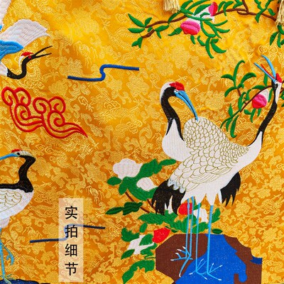 新款刺绣桌围道法自然供桌u围太极八卦仙鹤桌裙织锦布道炁长存桌