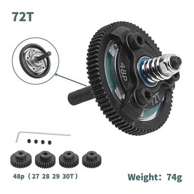 1/10TRAXXASSLASH2WD波箱齿轮48P套装=72T+76T+83T+86T+90T
