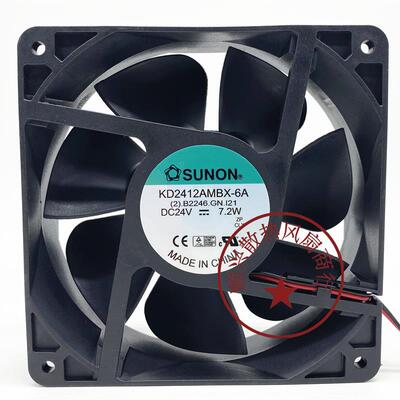 议价SUNON建准KD2412AMBX-6ADC24V7.2W12038丹佛斯变频器散热风扇