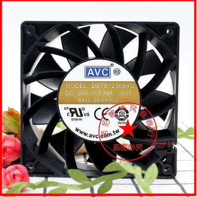 议价超大风量全新AVCDBTB1238B4U24V1.76A12CM12038变频器风扇