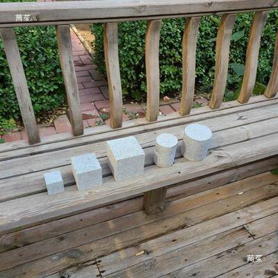 花岗石岩圆方形大COB理柱石头石材送检块试实验检验
