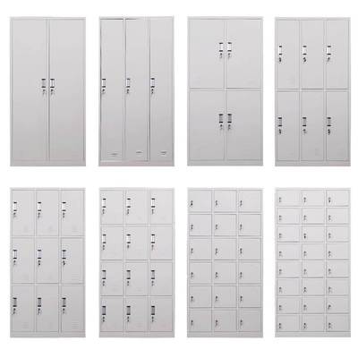 五更门钢制衣柜PBY带锁玻璃门物储柜员工宿舍换柜衣存包收纳厂家