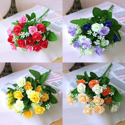 单支束假艺花料花花假花束布装饰花卉塑绢花干花OXA玫瑰布花