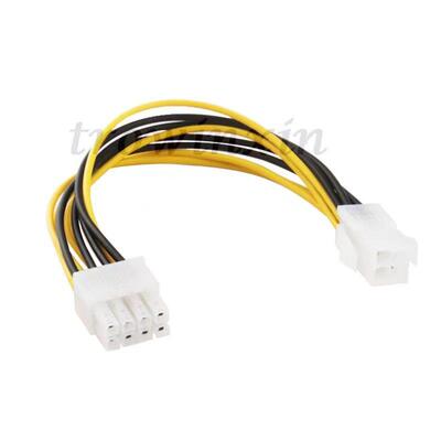 4P转8P电脑主板CPU电源线延长线4pin转8pin转换线p4转p8针转接头