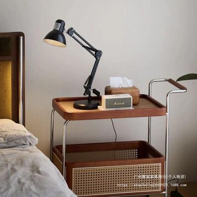 实移动带客轮21254边几不锈收纳中古小推车厅储物藤编置物简钢约