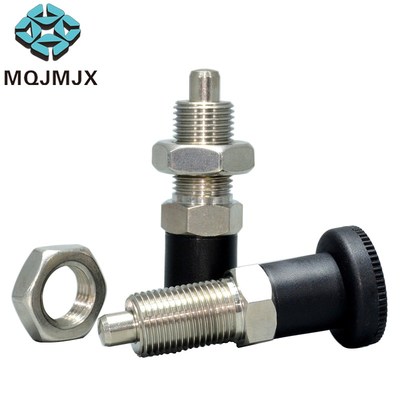 不锈钢分度销旋钮柱塞复位自锁型SXPA/SXPK弹簧销粗牙锁销MT307F