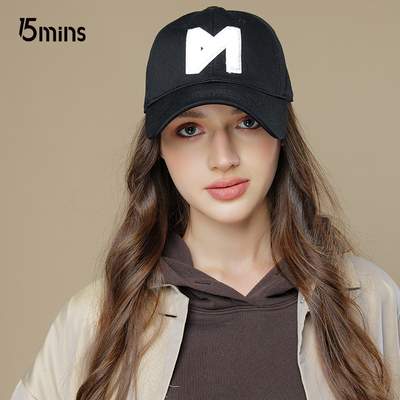 15MINS棒球帽男女2025夏季新款遮阳防晒帽子韩式显脸小百搭鸭舌帽