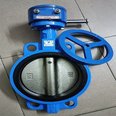 D371X-16Q手动涡轮对夹式蝶阀软密封三元乙丙大体蝶阀DN100150200