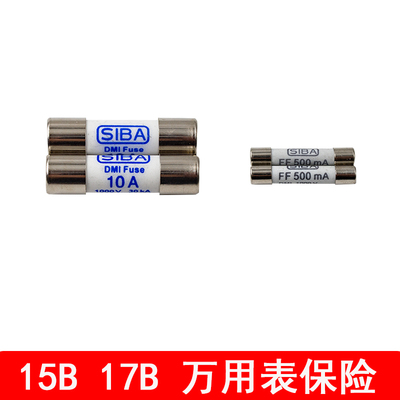 适用FLUKE万用表15B 17B 18B 代用保险 10A 500mA 38*10 32*6.3