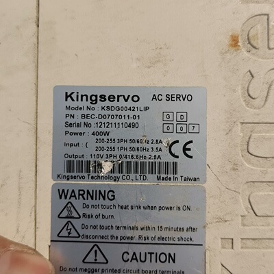 询价*台湾Kingservo京伺服功率0.4KW质